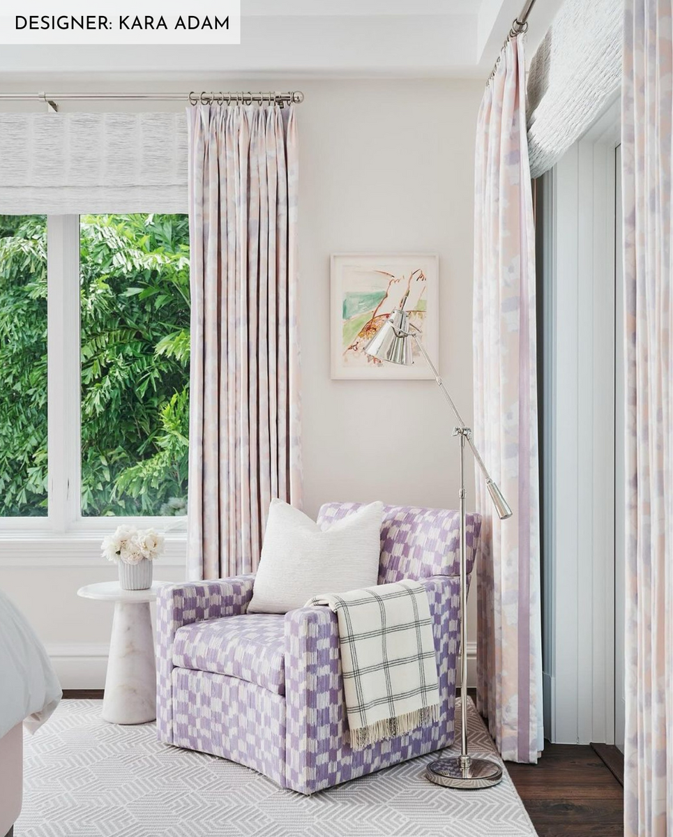 Large Floral Lines - Cantaloupe & Lilac– MAB Studio